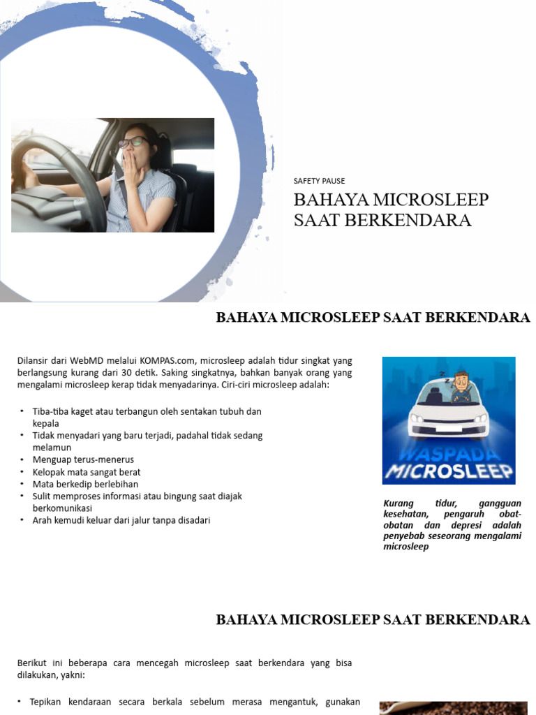 Safety Pause Bahaya Microsleep | PDF | Pengembangan Diri