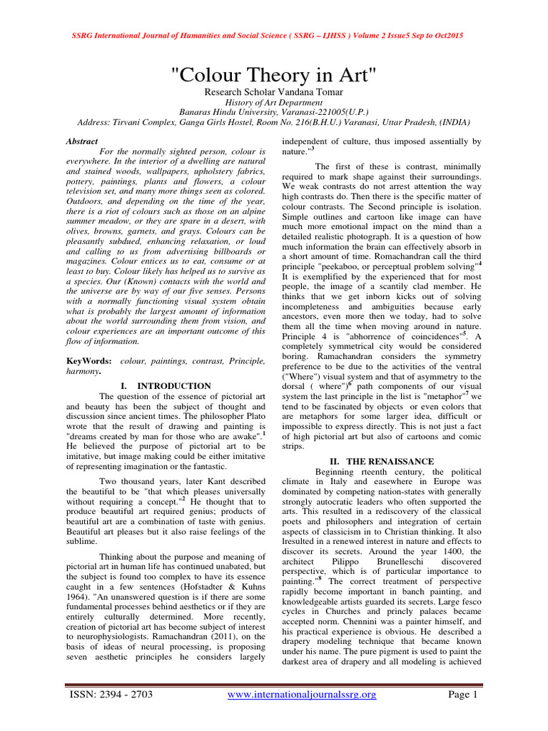 Colour Theory in Art | PDF