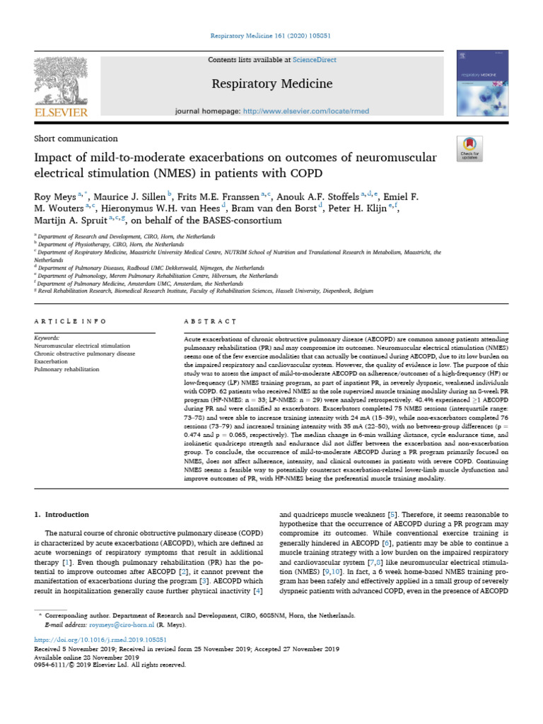Impact of Mild To Moderate Exacerbations On Outcom | PDF | Chronic ...