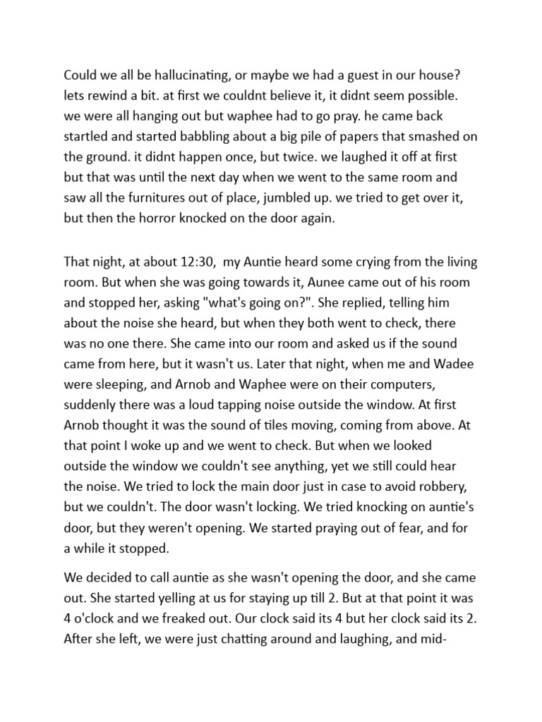 A Horrifying Experience | PDF