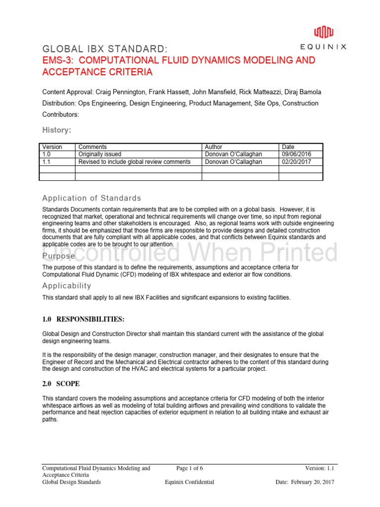 EMS-3 HVAC Systems - Computational Fluid Dynamics Modeling and Acceptance Criteria | PDF | Duct ...