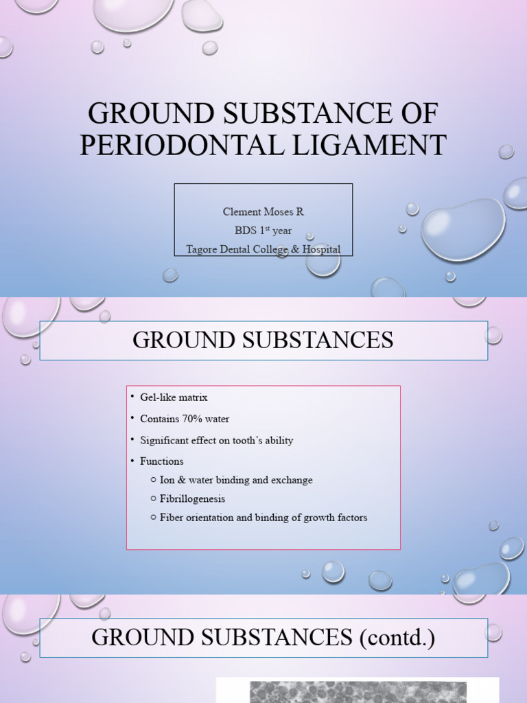 Periodontal Ligament Ground Substance | PDF