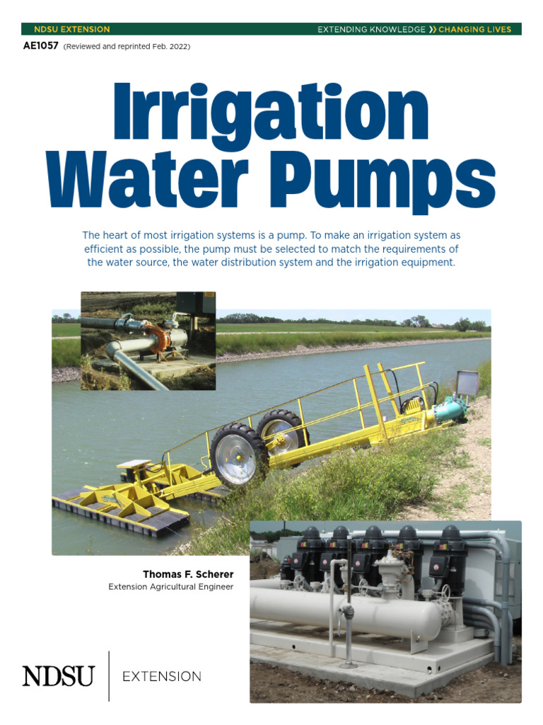 Irrigation Water Pumps | PDF | Pump | Horsepower