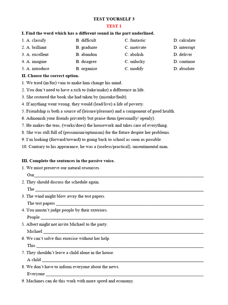 Test Yourself 3 Pdf Gender Equality Gender Studies