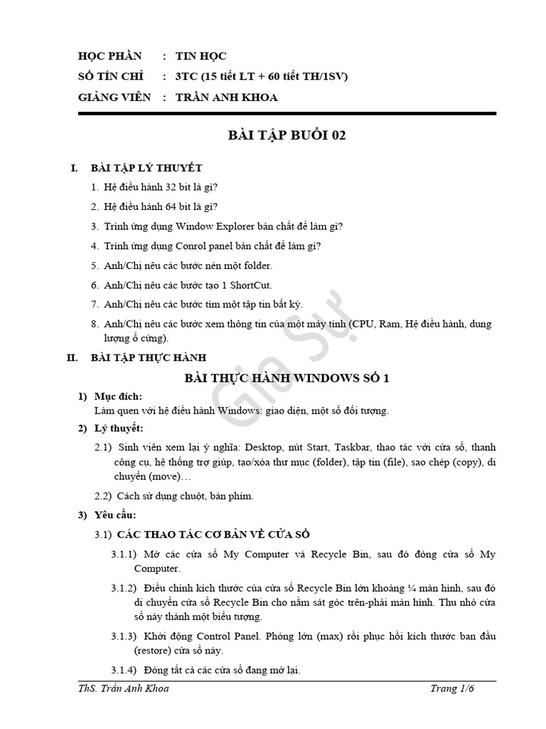 Bai tap buoi 02 | PDF