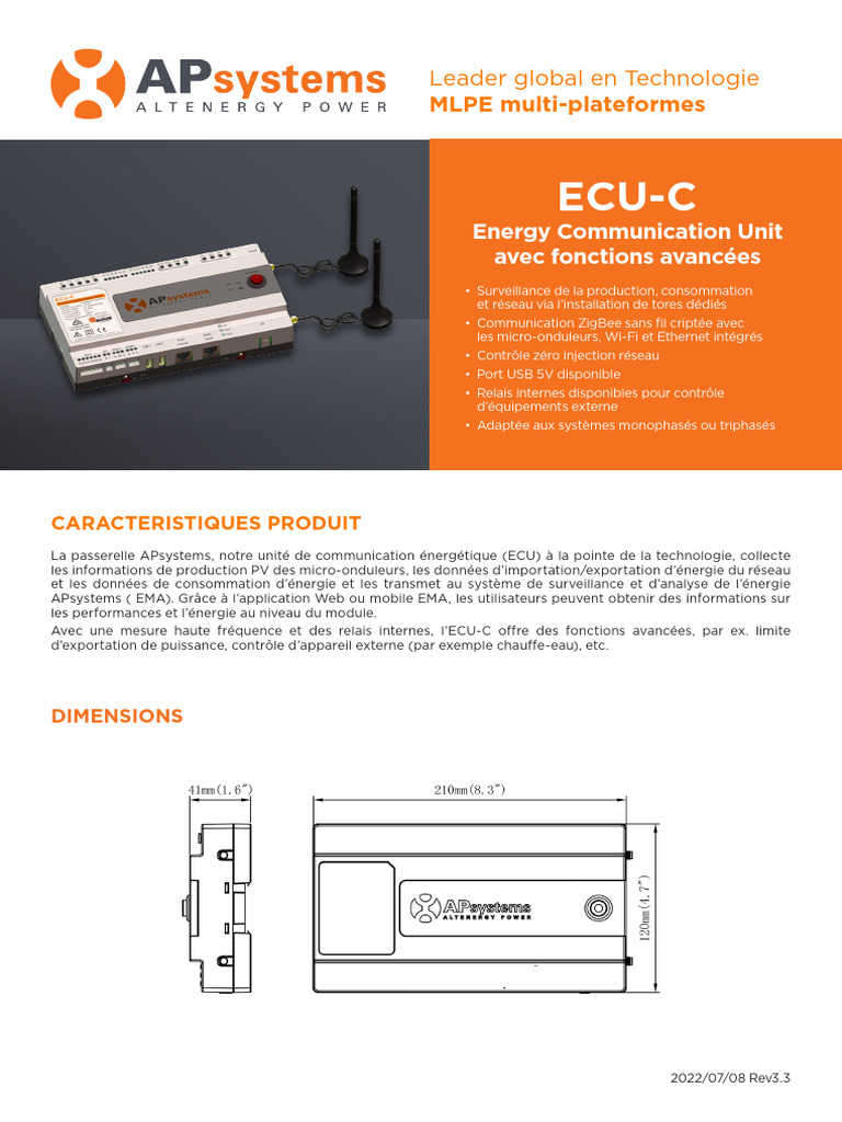 APsystems-ECU-C-Fiche Technique_2022-09-19_FR_Web | PDF