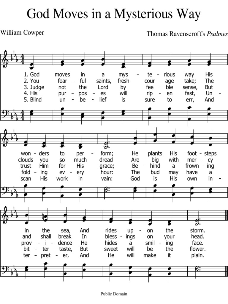 God Moves in A Mysterious Way | PDF