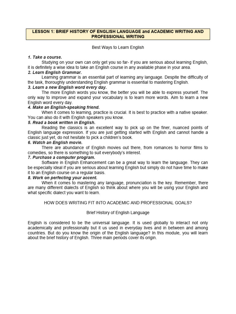 English For Academic and Proffesional Purposes | PDF