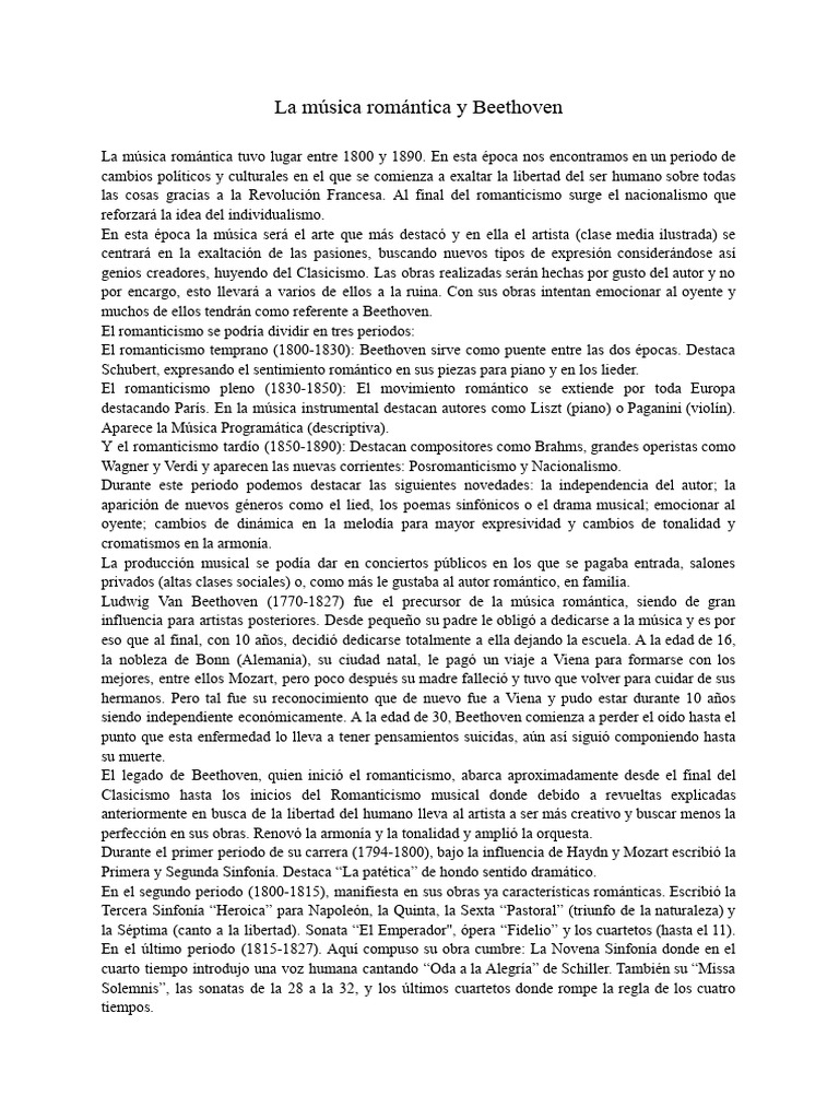 Temas Fua Ebau PDF | PDF | Musica romantica | Ludwig Van Beethoven