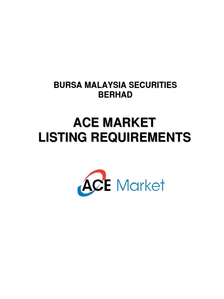 ACE Listing Requirements | PDF