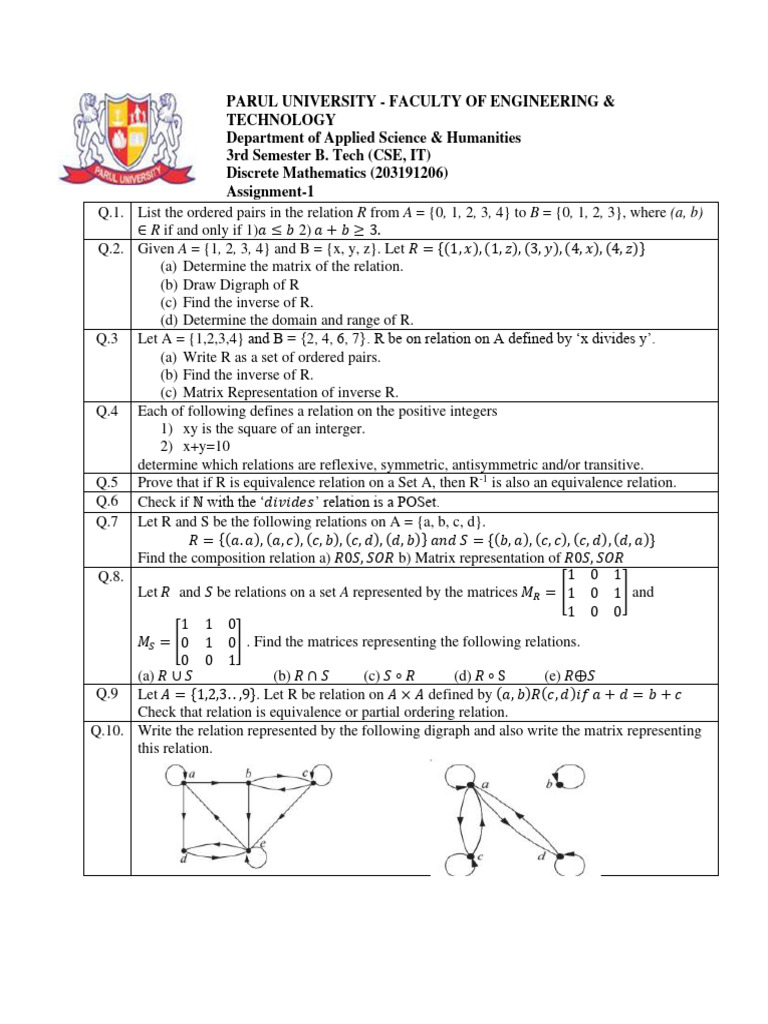 MATHS Assignment-1 | PDF