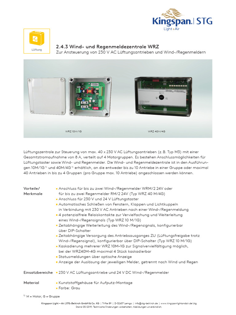 123950_Kingspan_STG_Wind-rain-detection-panel_WRZ_PDS_DE_DE | PDF