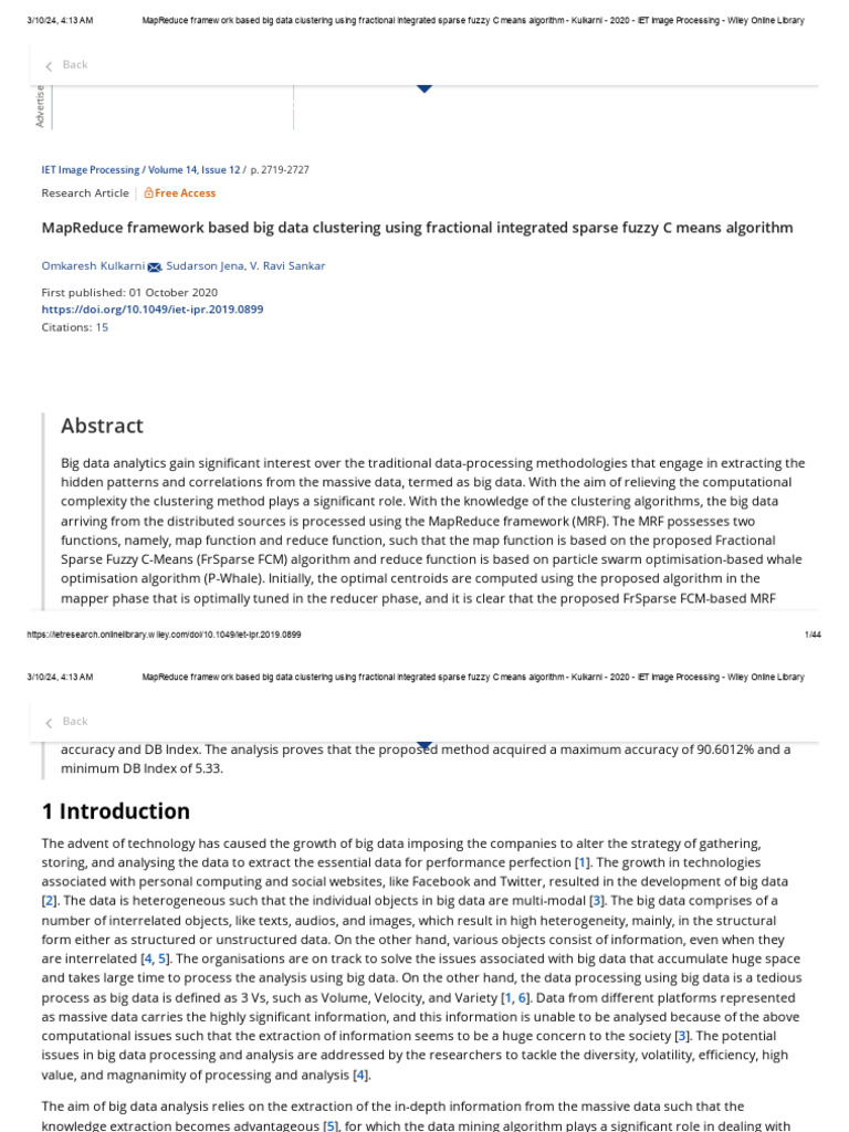 Mapreduce Framework Based Big Data Clustering Using Fractional ... Mapreduce Framework Based Big Data Clustering Using Fractional ...