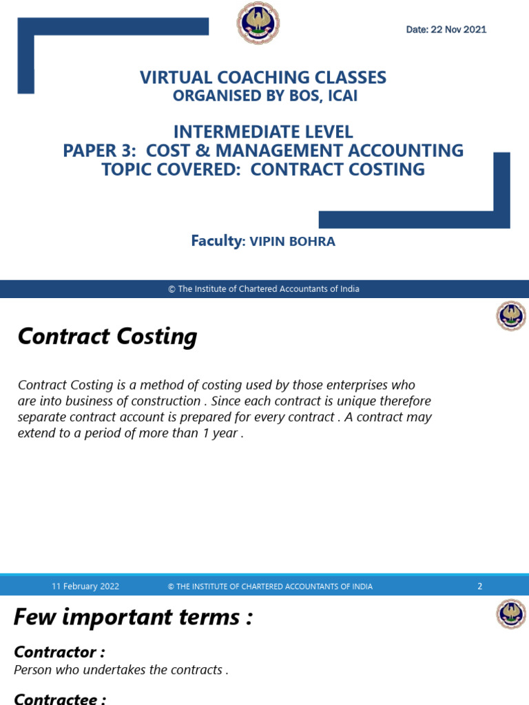 Contract Costing | Download Free PDF | Expense | Cost