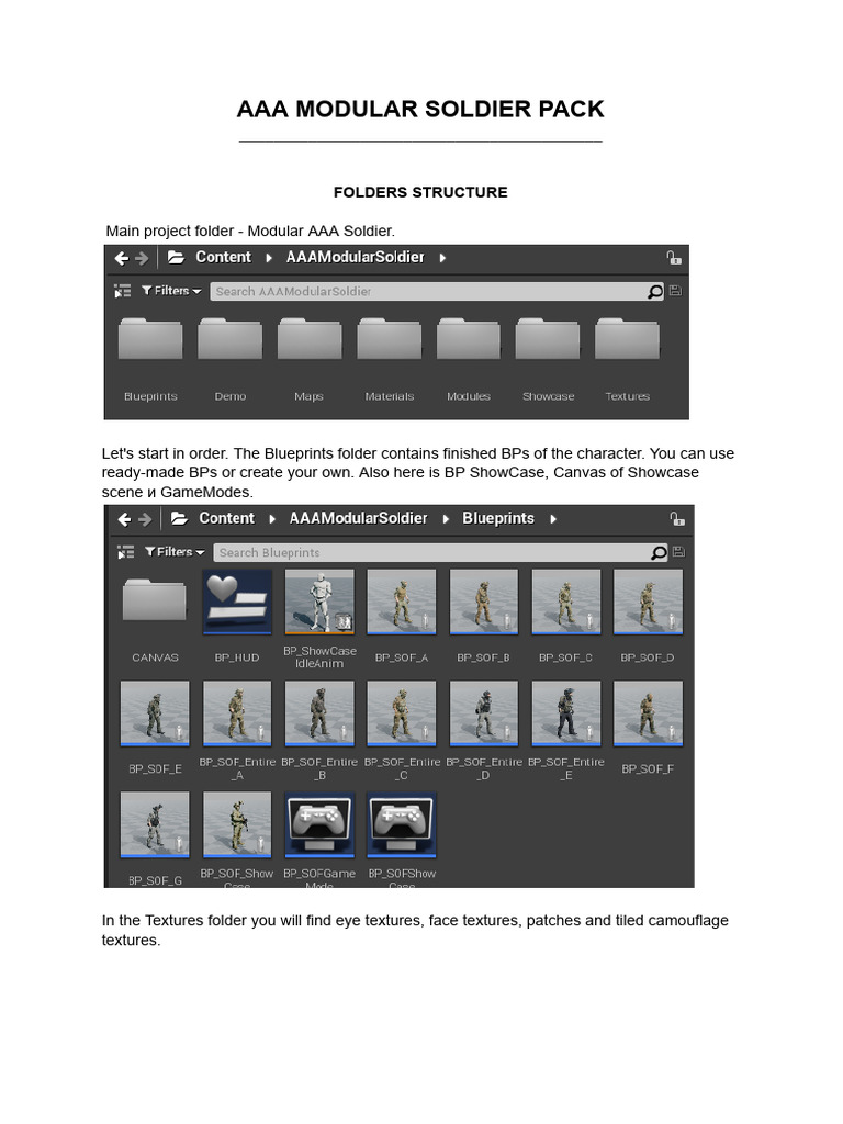Aaa Modular Soldier Pack Documentation | PDF