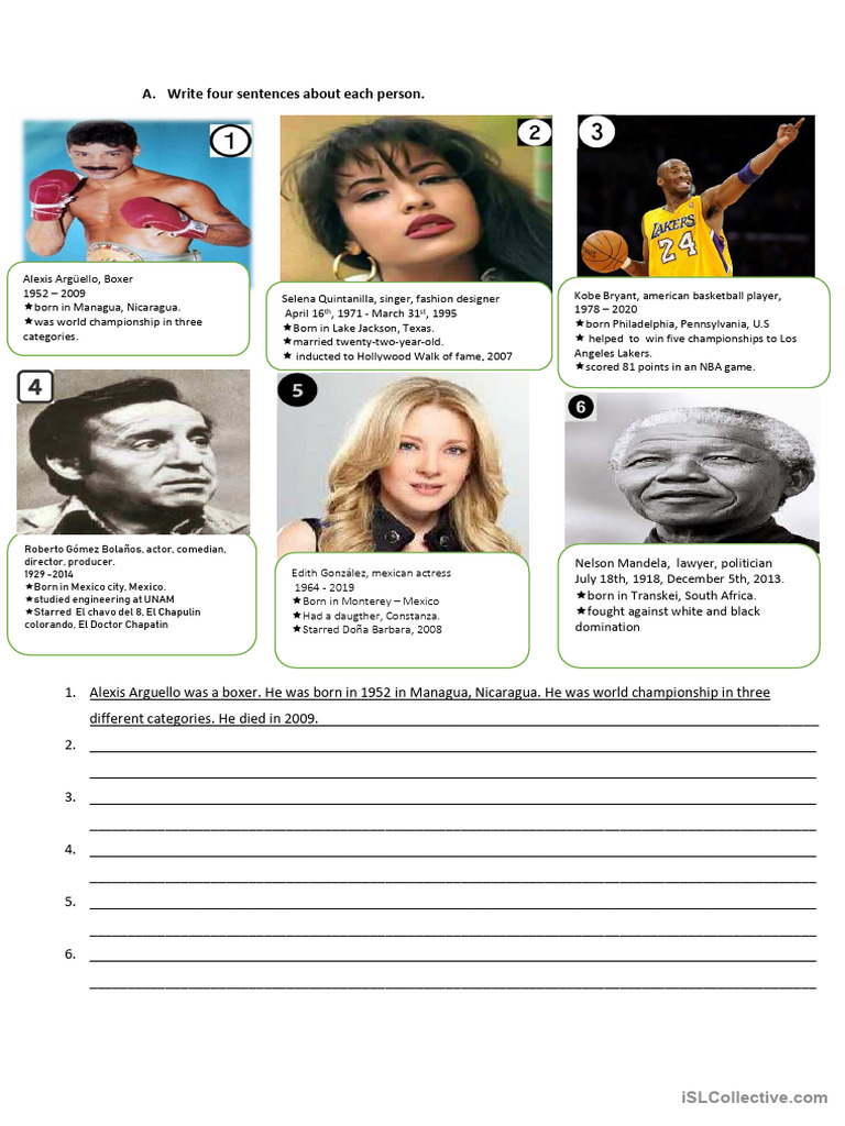 Writing Prompt - Famous People | PDF | Relocated National Basketball ...