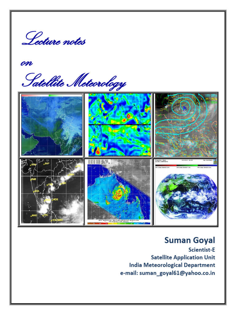 LN - 10 - 55 - Lecture On Satellite Meteorology | PDF | Cloud | Weather Satellite