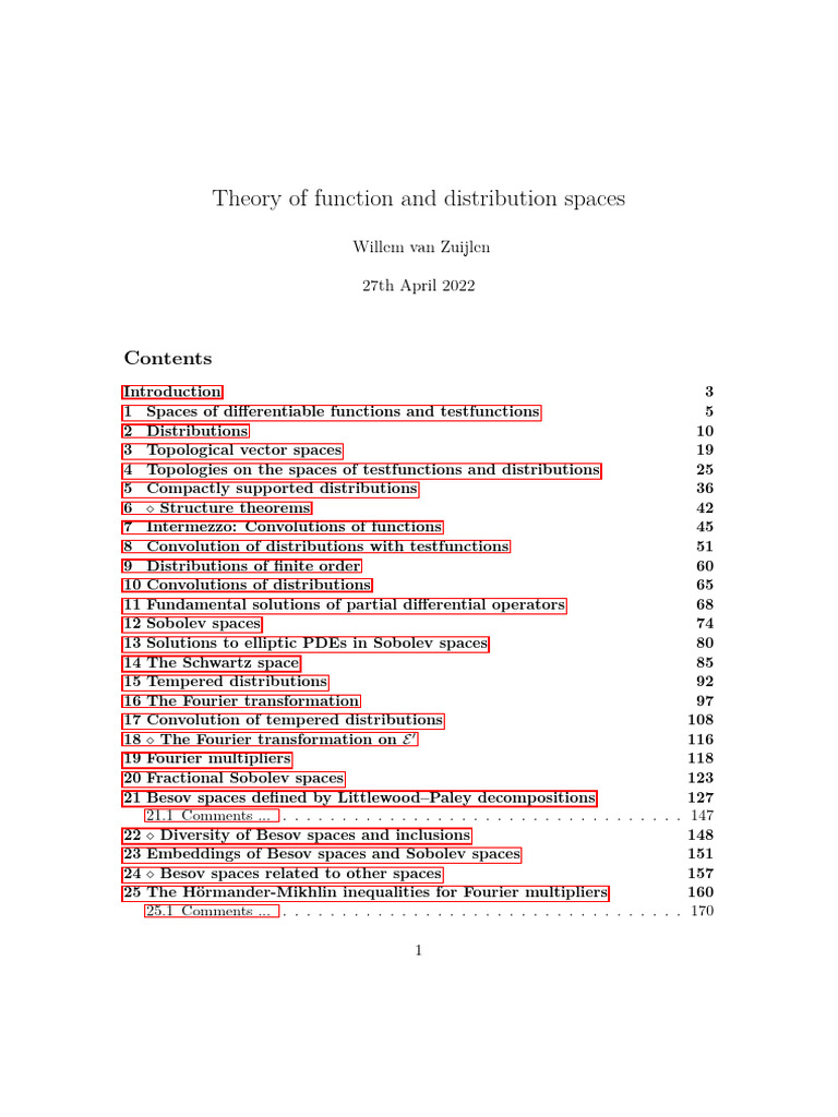 2022 APRIL LN Theory of Function Spaces | PDF | Distribution (Mathematics) | Measure (Mathematics)