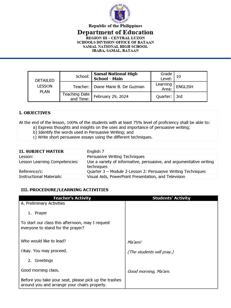 DLP - Q3 Module 2-1 | PDF