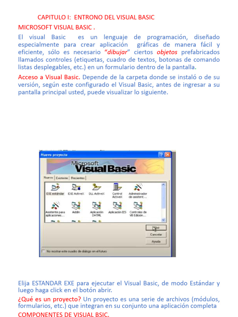 Capitulo I, II, III | PDF | Ventana (informática) | Objeto (informática)