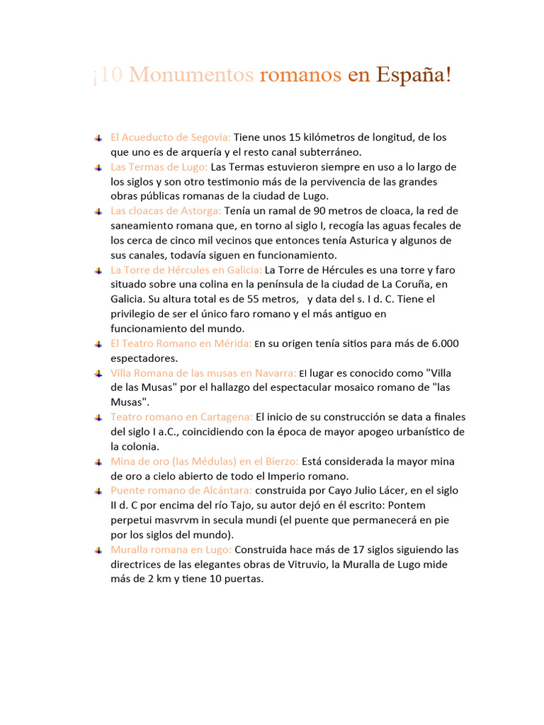 Monumentos Romanos de España | PDF