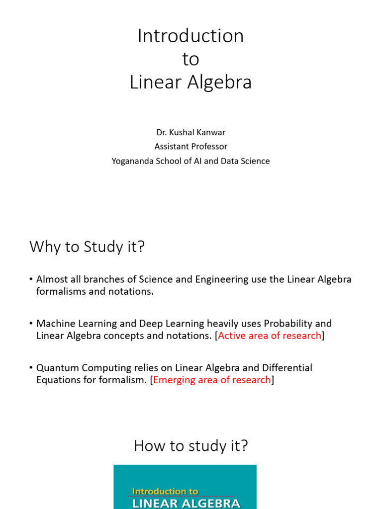 Lec_2_Introduction to Linaer Algebra | PDF Lec_2_Introduction to Linaer Algebra | PDF