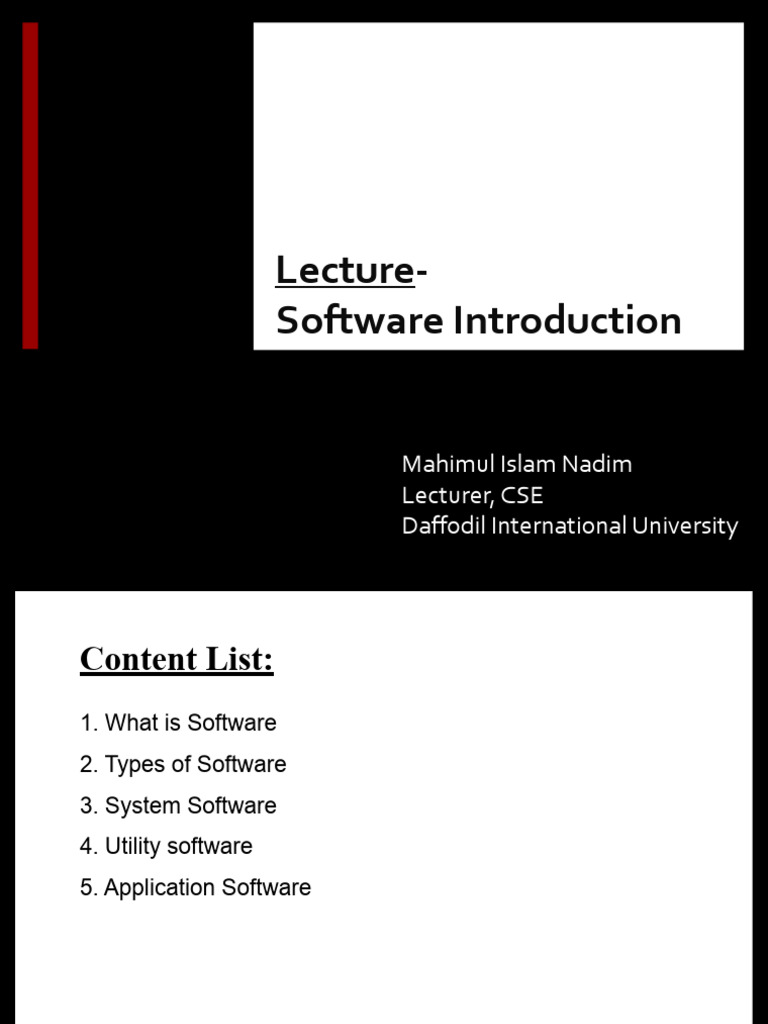 Lecture-4 Software Introduction | PDF | Computers