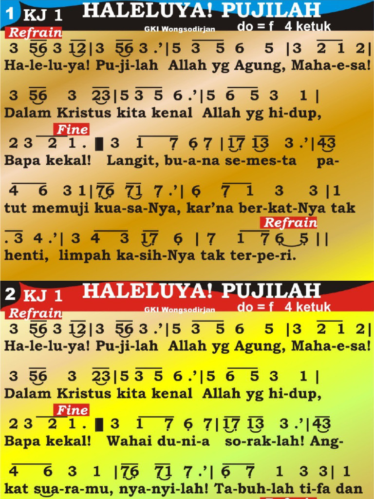Haleluya Pujilah | PDF