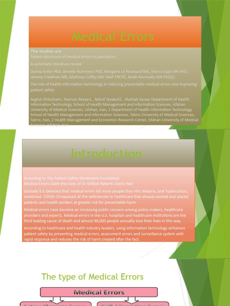 Reducing Medical Errors with Technology | PDF | Electronic Health ...
