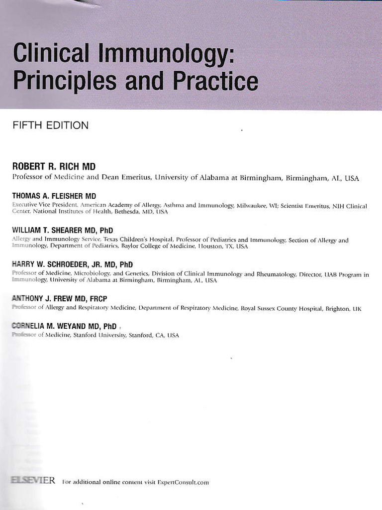 Clinical Immunology: Principles & Practice | PDF