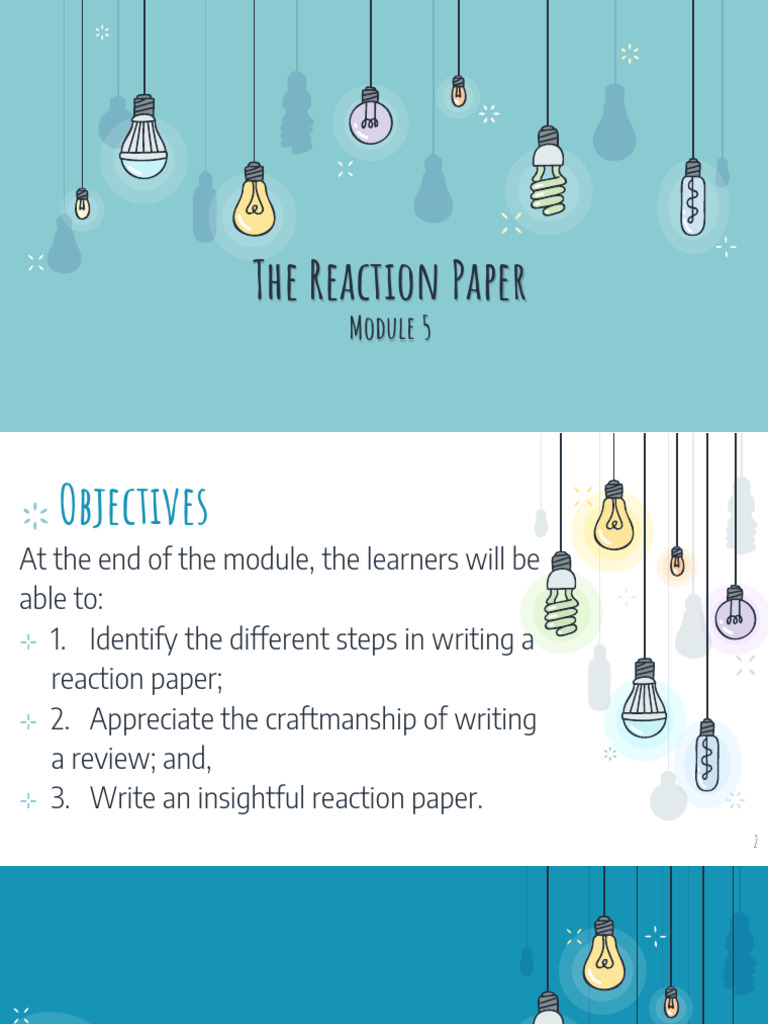 Reaction Paper Writing Guide | PDF