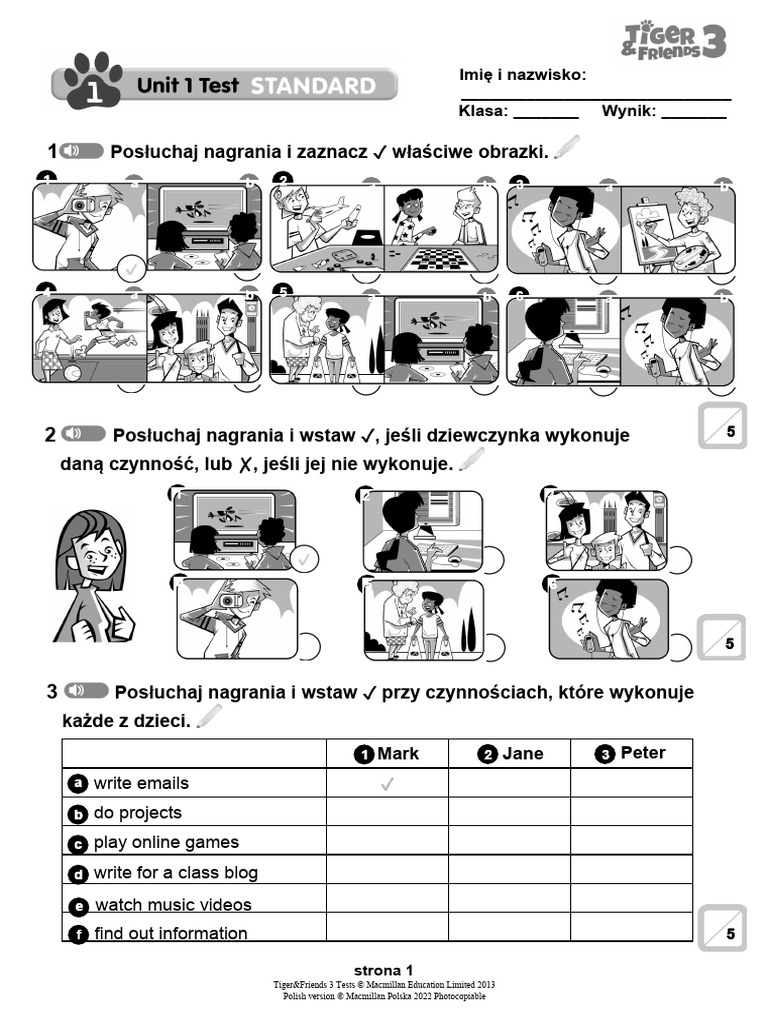 T F3 Unit 1 Test Standard | PDF