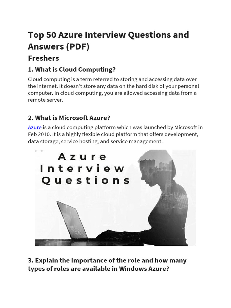 Azure Interview Questions and Answers | PDF | Microsoft Azure | Cloud Computing