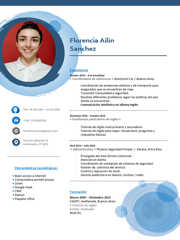Sanchez Florencia - CV | PDF | Informática