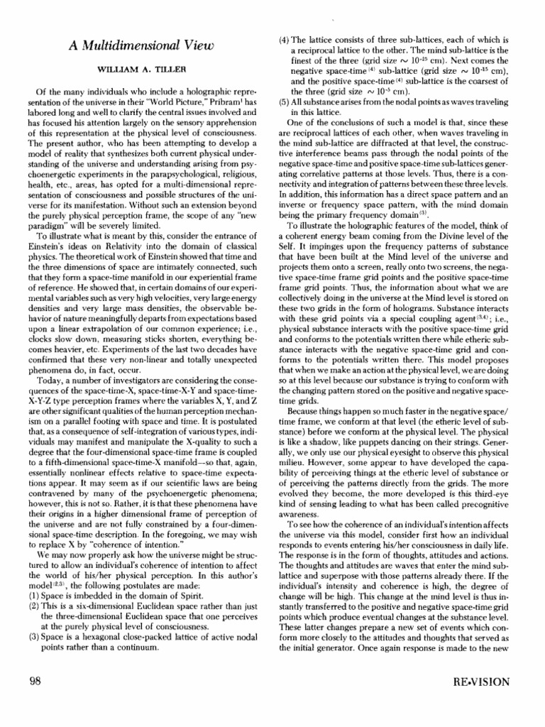 40 A Multidimensional View | PDF | Spacetime | Mind