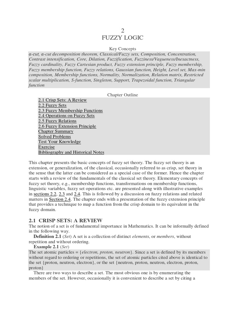Fuzzy Logic | PDF | Set (Mathematics) | Fuzzy Logic