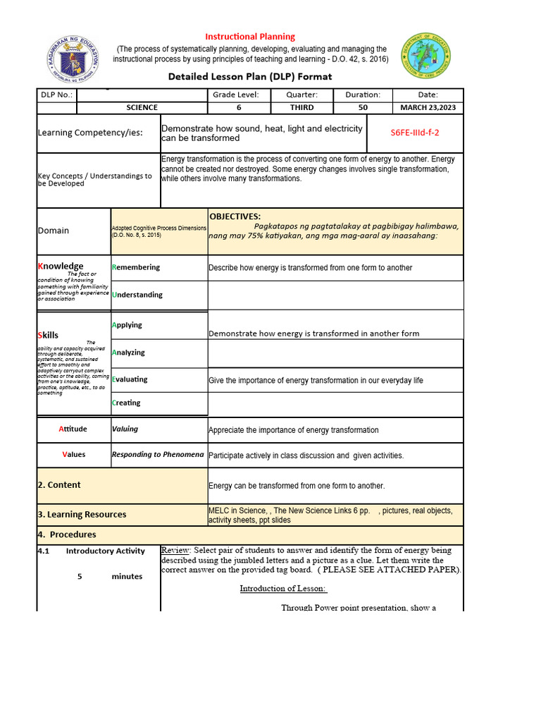 CO Q3 Science6 - With DRRM Integration | PDF | Learning | Knowledge