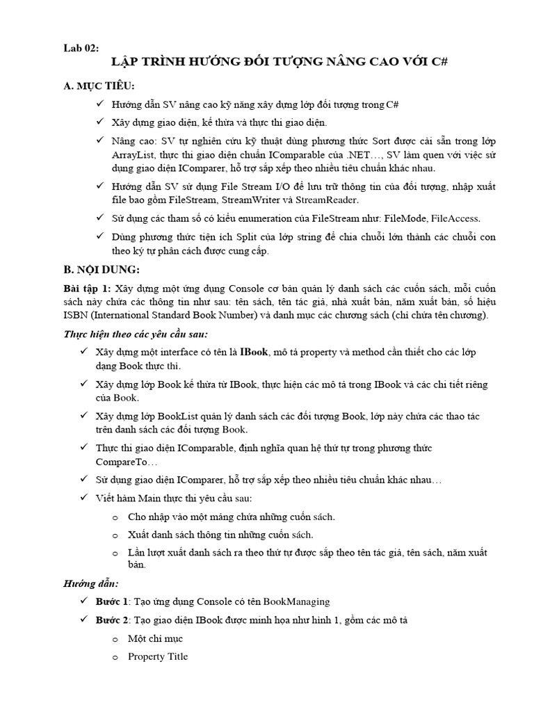 BT OOP Nâng Cao | PDF