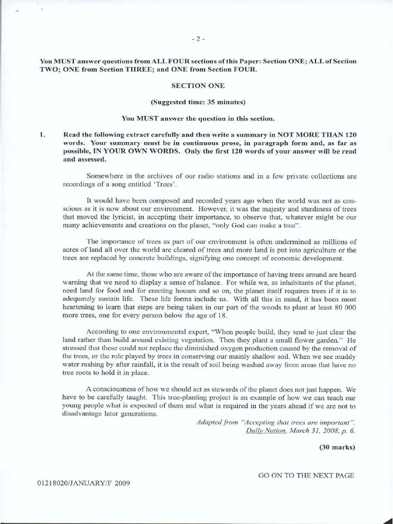 Csec English Past Paper Sample Answer | PDF