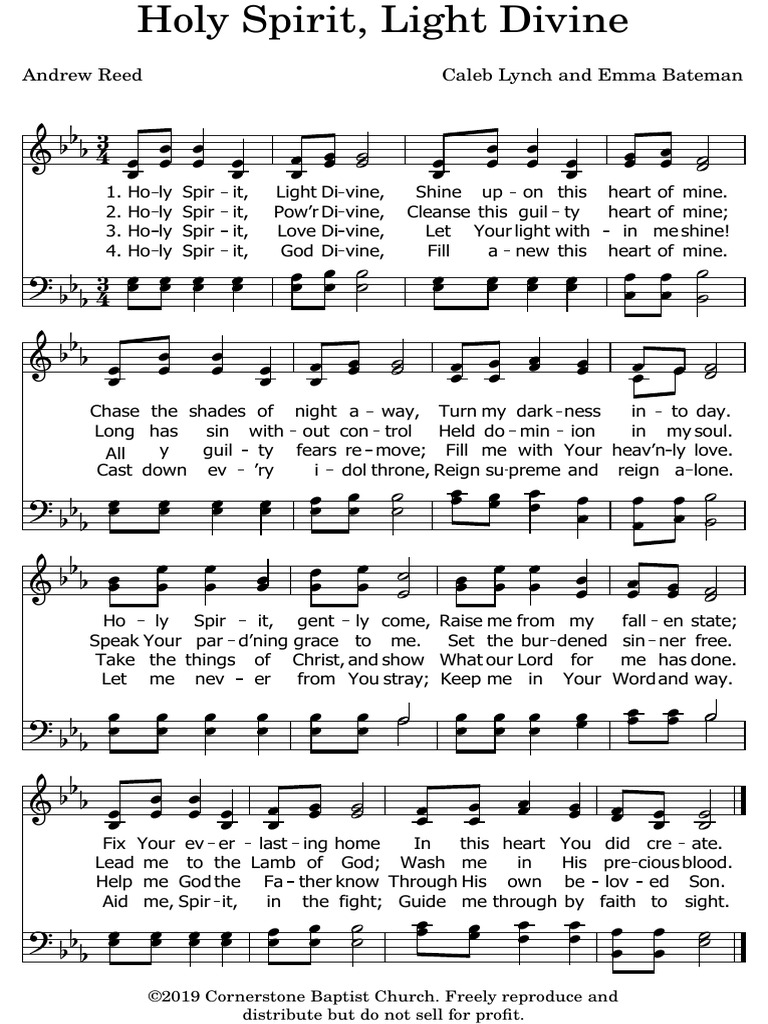 Holy Spirit Light Divine | PDF