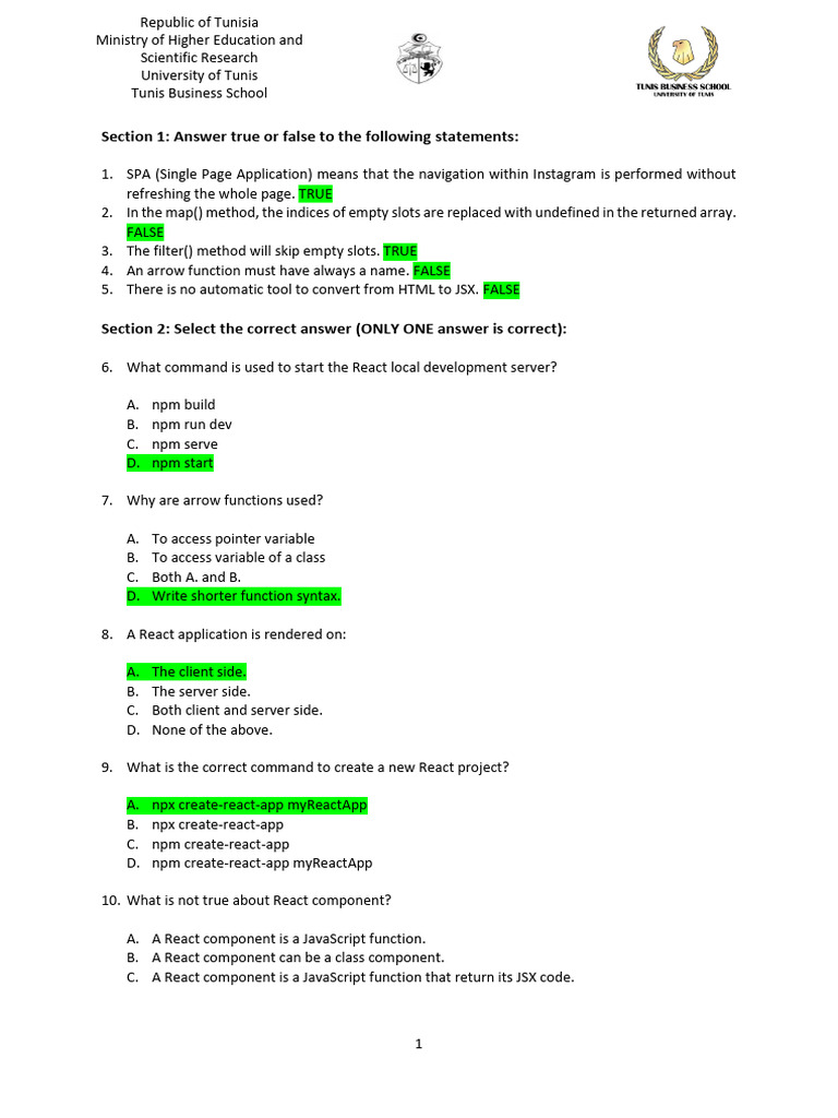 CS220 Midterm Spring23 - Answers | PDF | Java Script | Document Object Model