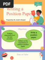 EAPP Q2 - Mod 1 Writing A Position Paper | PDF | Argument | Evidence