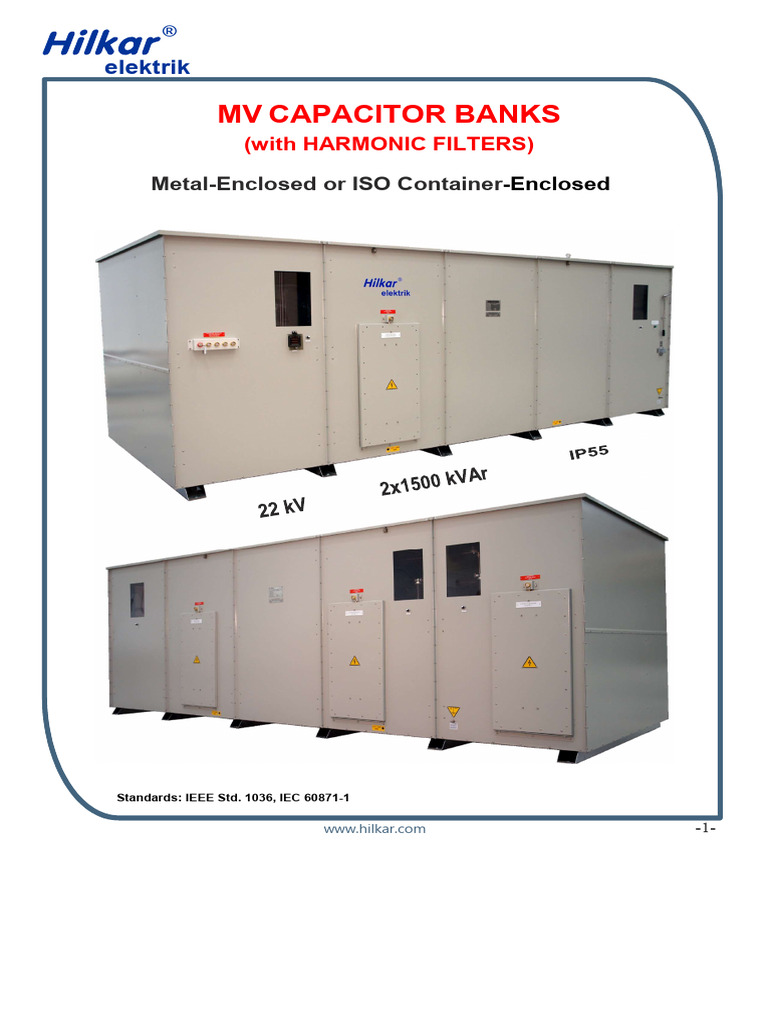 MVCapacitor Bank Brochure | PDF | Capacitor | Inductor