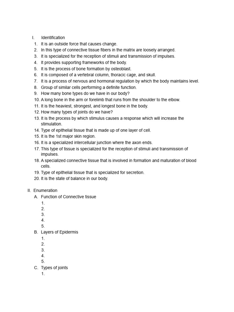 Gen Biology Reviewer Pdf Tissue Biology Bone