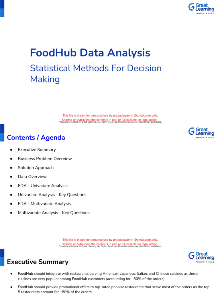 SMDM Guided Project Sample Business Report | PDF