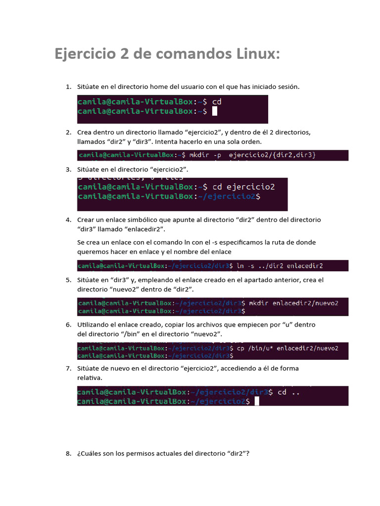 Ejercicios Archivos Directorios 2 | PDF