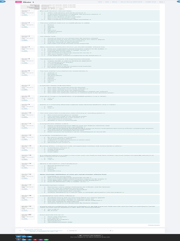 Quiz 1 - Attempt Review | PDF