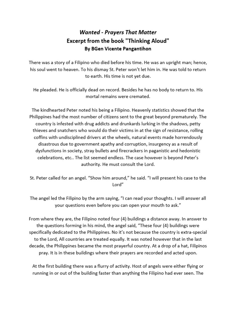 Wanted-Prayers That Matter | PDF | Prayer