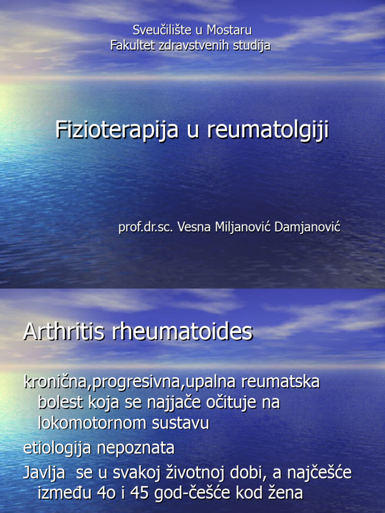 Fizioterapija U Reumatologiji (Predavanja) | PDF