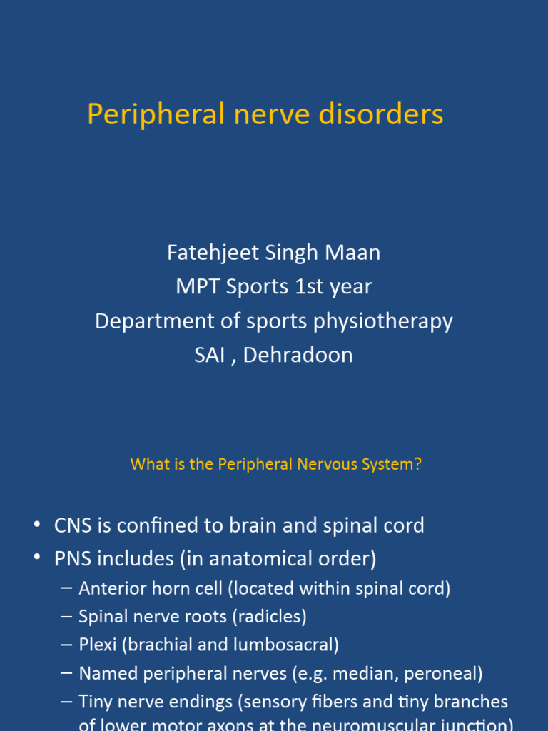 Tues 10-20 Peripheral Nerve Disorders - A Practical Overview | PDF